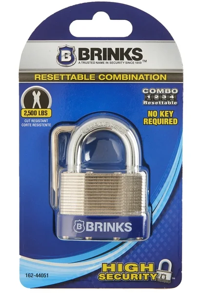 162-44051 44mm 4 Dial Resettable Laminated Steel Padlock – Brinks.Care