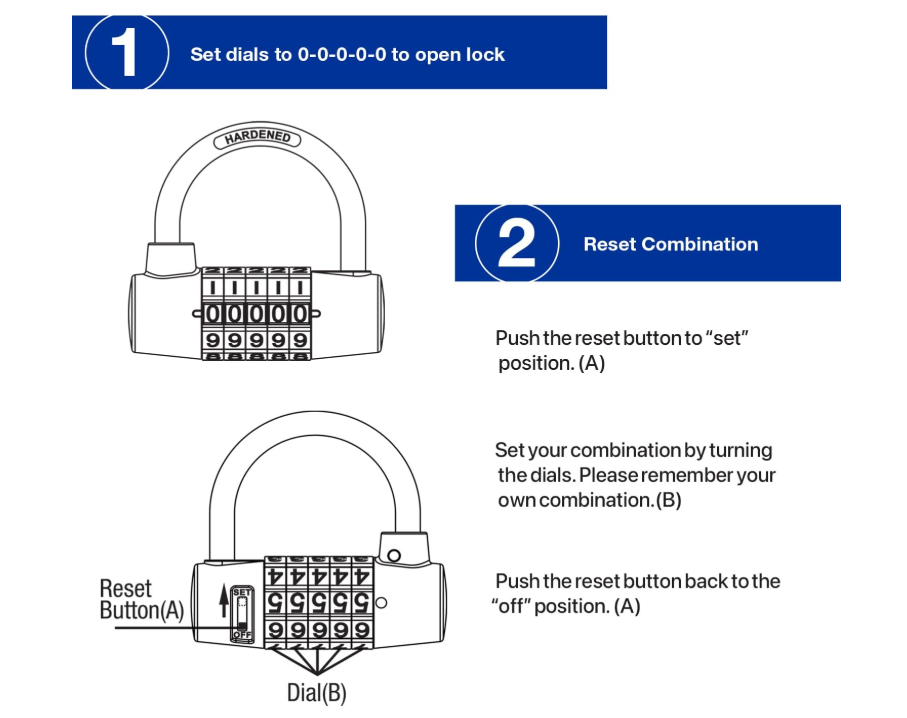 167-73001 73mm 5 Dial Resettable U-Bar Lock – Brinks.Care